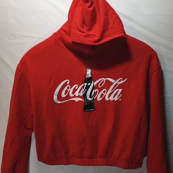 Coca Cola | Tops | Womans Medium Crop Cocacola Hoodie Super Cute With ...